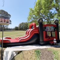 China 0.55mm PVC Vinyl Tarpaulin Spiderman Inflatable Bounce House Double Lanes Jump Castle for sale