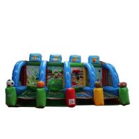 China Features PORTABLE Kids 4 In 1 Carnival Inflatable Sport Game Inflatable Basketball Shooting Game for sale