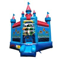 China Customize Accepted Brave Knight Blue Bounce House Inflatable Castle for Home Backyard for sale
