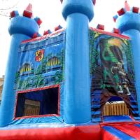 China Customize Accepted Brave Knight Blue Bounce House Inflatable Castle for Home Backyard for sale