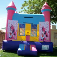 China Customizable Toddler Pink Theme Inflatable Bouncing Castle with Blower and Package Bag for sale