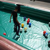 China Customized PVC Tarpaulin Inflatable Soccer Billiard Pool Table for Interactive Games for sale