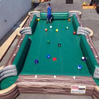 China Customized PVC Tarpaulin Inflatable Soccer Billiard Pool Table for Interactive Games for sale
