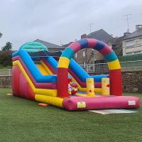 China Party Rentals Candy House Theme Inflatable Dry Slide with CE/EN71/EN14960 Certification for sale