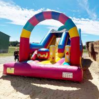China Party Rentals Candy House Theme Inflatable Dry Slide with CE/EN71/EN14960 Certification for sale
