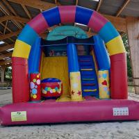China Party Rentals Candy House Theme Inflatable Dry Slide with CE/EN71/EN14960 Certification for sale