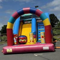 China Party Rentals Candy House Theme Inflatable Dry Slide with CE/EN71/EN14960 Certification for sale