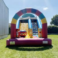 China Party Rentals Candy House Theme Inflatable Dry Slide with CE/EN71/EN14960 Certification for sale