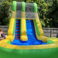 China Commercial Dry and Wet 25ft Inflatable Water Slide with Pool Kids' Summer Water Game for sale