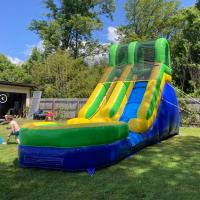 China Commercial Dry and Wet 25ft Inflatable Water Slide with Pool Kids' Summer Water Game for sale