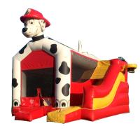 China Dalmatian Dog Bounce House Inflatable Castle Bouncer House with Slide and Accessories for sale