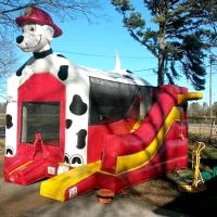 China Dalmatian Dog Bounce House Inflatable Castle Bouncer House with Slide and Accessories for sale