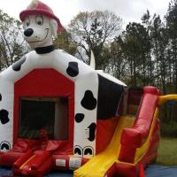 China Dalmatian Dog Bounce House Inflatable Castle Bouncer House with Slide and Accessories for sale