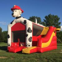 China Dalmatian Dog Bounce House Inflatable Castle Bouncer House with Slide and Accessories for sale