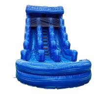 China Water Park Inflatable PVC Double Slip N Slide with Pool Jumping Backyard Water Slide for sale