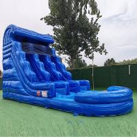 China Water Park Inflatable PVC Double Slip N Slide with Pool Jumping Backyard Water Slide for sale