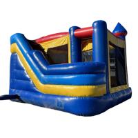 China Children's Trampoline Inflatable Bounce House with Slide Obstacle and Splash Pool for sale