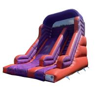 China Backyard Bouncing Jumping Dry Slide for Kids and Adults Indoor PVC Purple Water Slide for sale