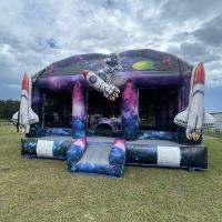 China Blower Pretty Good Kids Party Astronaut Castle Spaceship Inflatable Bounce House for sale