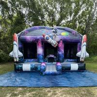 China Blower Pretty Good Kids Party Astronaut Castle Spaceship Inflatable Bounce House for sale