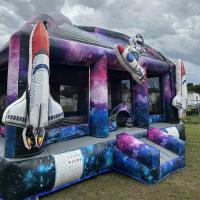 China Blower Pretty Good Kids Party Astronaut Castle Spaceship Inflatable Bounce House for sale