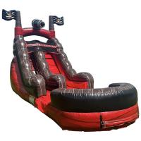 China Amusement Water Park Equipment Pirate Water Slide Inflatable with Pool PVC Commercial for sale