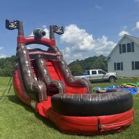 China Amusement Water Park Equipment Pirate Water Slide Inflatable with Pool PVC Commercial for sale