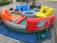 China Unleash the Fun with Human Bungees Running and Hungry Hippo Chow Down Inflatable Game for sale