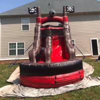 China Amusement Water Park Equipment Pirate Water Slide Inflatable with Pool PVC Commercial for sale