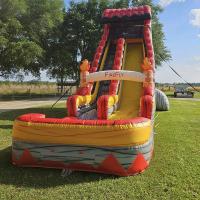 China CE/EN71/EN14960 Certified Water Bounce House Slide with Pool and Backyard Playground for sale