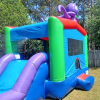 China 0.55mm Plato PVC Tarpaulin Inflatable Combo Castle Slide and Pool for Kids Party Play for sale