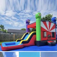 China Kids' Customized Color Castle Themed Inflatable Bouncing Castle with Slide Combo for sale