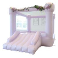 China Kids Pink Trampoline and Princess Inflatable Castle Bouncer House with White Mesh for sale