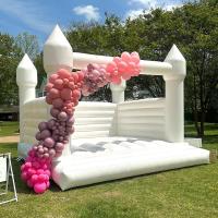China Kids Pink Trampoline and Princess Inflatable Castle Bouncer House with White Mesh for sale