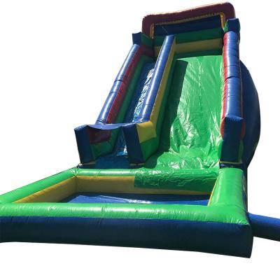 China Rent a Green Bounce Jump Water Slide Inflatable Cube Pool for Commercial Occasions for sale