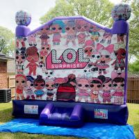 China Blower Included Purple Inflatable Bounce House for Girls' LOL Cross-Dressing Party for sale