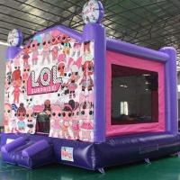 China Blower Included Purple Inflatable Bounce House for Girls' LOL Cross-Dressing Party for sale