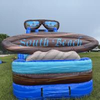 China Get Ready to Make a Splash 40ft Inflatable Water Slide with Pool and Huge Surfboard for sale