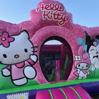 China PVC Cartoon Pink Inflatable Bouncer House Slide with CE/EN71/EN14960 Certificate for sale