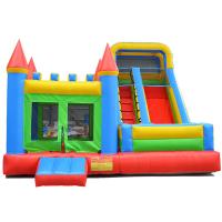 China Customize Accepted PVC Red and Blue Inflatable Games Bouncer House Slide for Children for sale