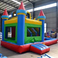 China Customize Accepted PVC Red and Blue Inflatable Games Bouncer House Slide for Children for sale