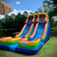 China 0.55mm PVC Tarpaulin Dual Pool Water Slide Inflatable for 5-10 Riders and Extra Large Size for sale