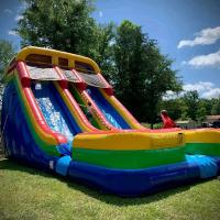 China 0.55mm PVC Tarpaulin Dual Pool Water Slide Inflatable for 5-10 Riders and Extra Large Size for sale