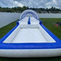 China Customized Color Water Slide Inflatable with Big Water Pool 12x3x3m or Customized Size for sale