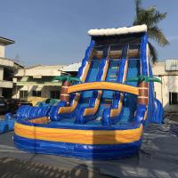 China Customized Size Commercial PVC Water Slide Inflatable with Pool and Removable Ladder for sale