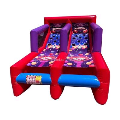 China Age Range 14 Years up Interactive Inflatable Dual Roller Ball Lane Game for 2 Players for sale