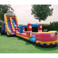 China Commercial Astronaut Theme Inflatable Pool with Huge Water Slide and Rocket Long Slide for sale