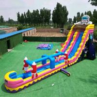 China Commercial Astronaut Theme Inflatable Pool with Huge Water Slide and Rocket Long Slide for sale