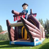 China Customize Accepted Durable Pirate Ship Theme Inflatable Bounce House for Kids Party for sale