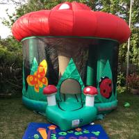 China Small Commercial PVC Mushroom House Castle Inflatable Bounce House for 14 Years up for sale
